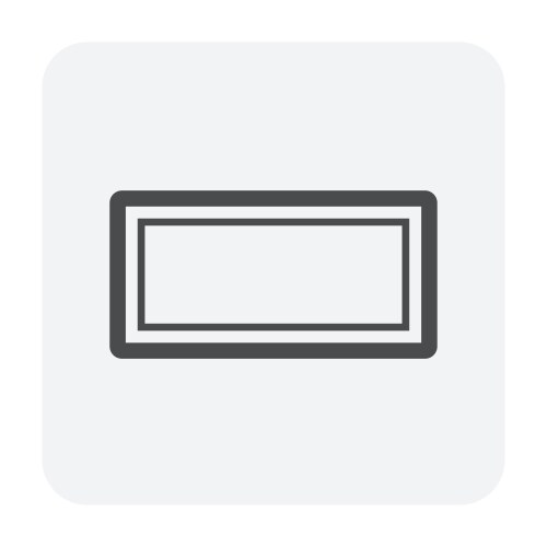 Rectangular straight duct length icon Royalty Free Vector