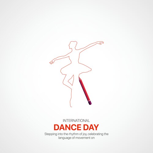 International dance day creative ads Royalty Free Vector