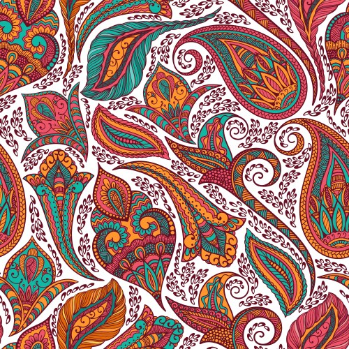 Seamless paisley pattern Royalty Free Vector Image