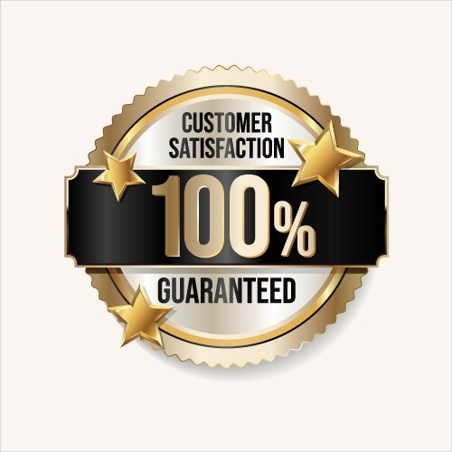 Customer satisfaction guaranteed hundred percent Vector Image