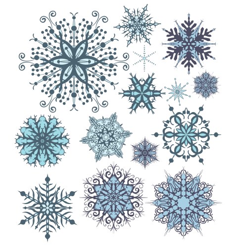 Snowflake structure vintage poster Royalty Free Vector Image