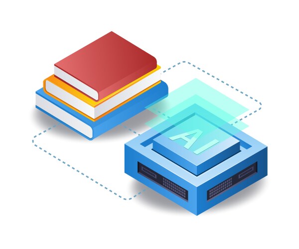 Artificial intelligence create data flat Vector Image