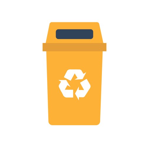 Organic waste container symbol Royalty Free Vector Image