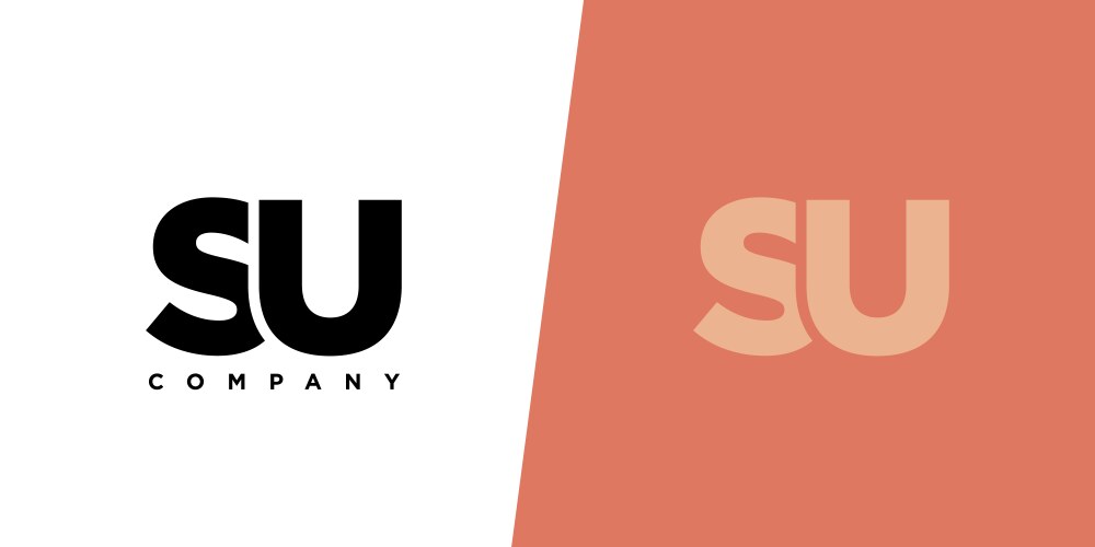 Letter s and x sx logo design template minimal Vector Image