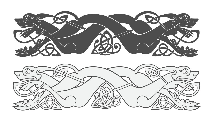 Celtic Wolf Knot Symbol Royalty Free Vector Image