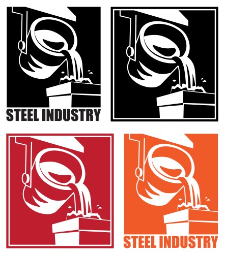 Steel production icon Royalty Free Vector Image