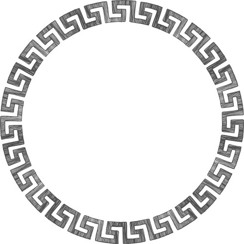 Greek round decorative frame for design Royalty Free Vector