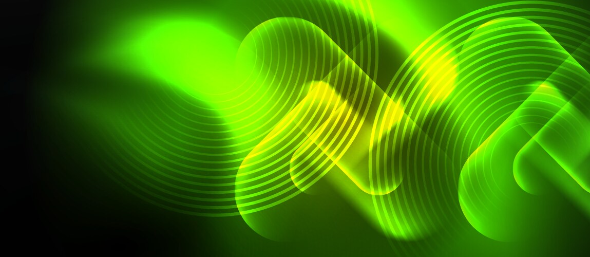 Liquid wave in electric blue and green inspired Vector Image