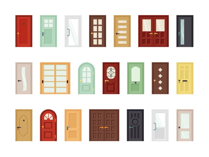 Door forms Royalty Free Vector Image - VectorStock
