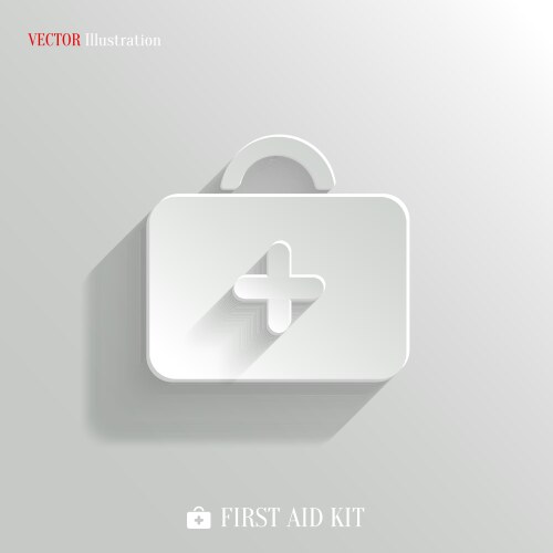 First aid kit icon showing emergency medical Vector Image
