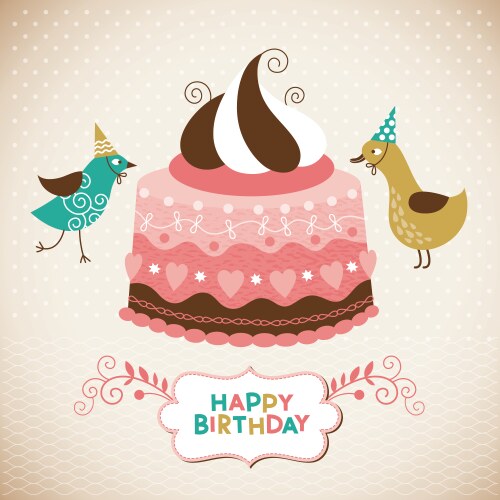 Happy birthday card Royalty Free Vector Image - VectorStock