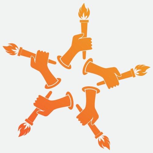 Hand drawn community logo Royalty Free Vector Image