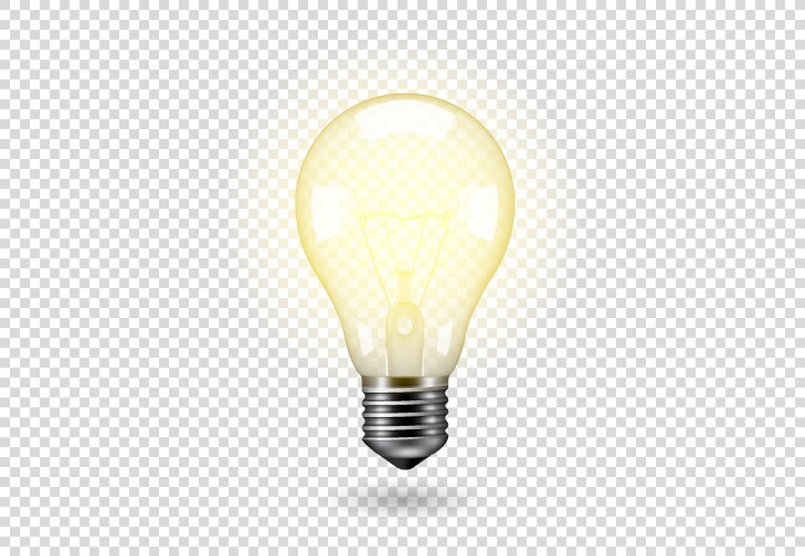 Led light bulb set isolated Royalty Free Vector Image