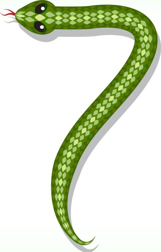 Snake font digit 6 Royalty Free Vector Image - VectorStock Snake font digit 6 Royalty Free Vector Image - VectorStock
