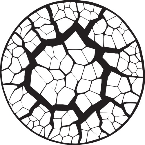 Crackart black logo design linefracture hand Vector Image