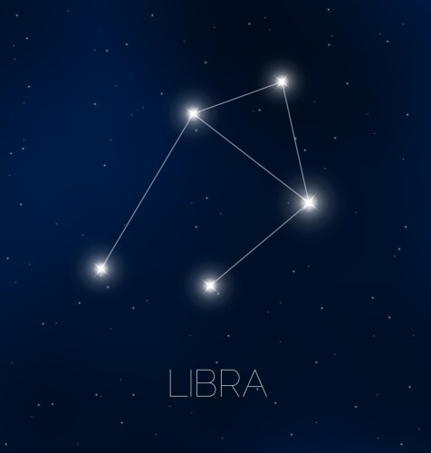 Libra constellation zodiac Royalty Free Vector Image