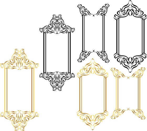 Vintage rectangle frame antique Royalty Free Vector Image