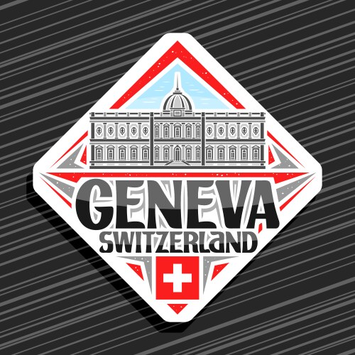 Basilica our lady geneva switzerland Royalty Free Vector