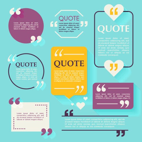 Quotes template set Royalty Free Vector Image - VectorStock