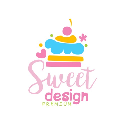 Candy logo with sweet candies Royalty Free Vector Image