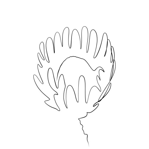 Continuous drawing of lines line art Royalty Free Vector