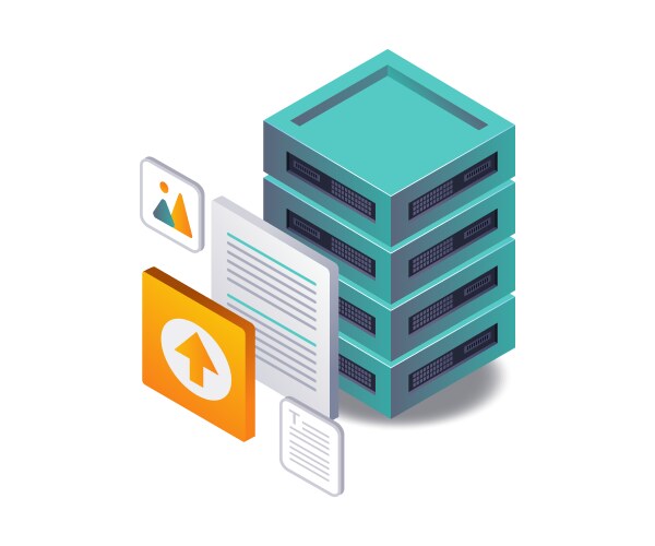 Server network cloud technology Royalty Free Vector Image