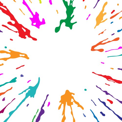 Color paint splashes Royalty Free Vector Image