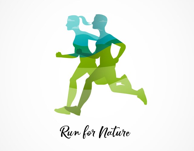 Run icon running symbol marathon poster and logo Vector Image