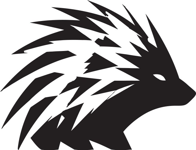 Black porcupine spike premium mark Royalty Free Vector Image