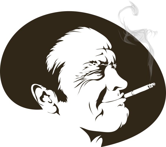 Pig smoke Royalty Free Vector Image - VectorStock