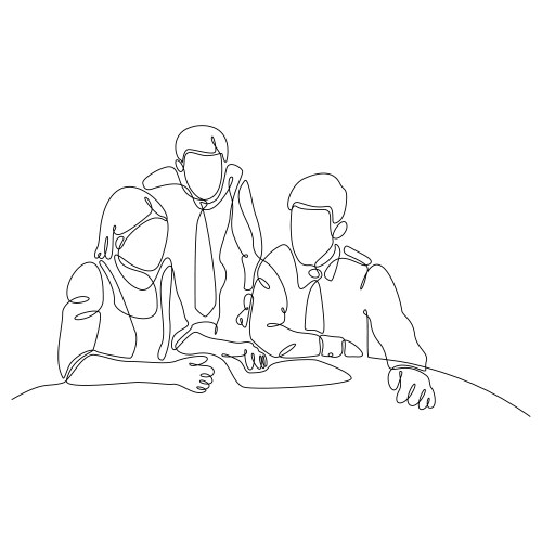 Teamwork Single Line Drawing Vector Images (over 3,300)