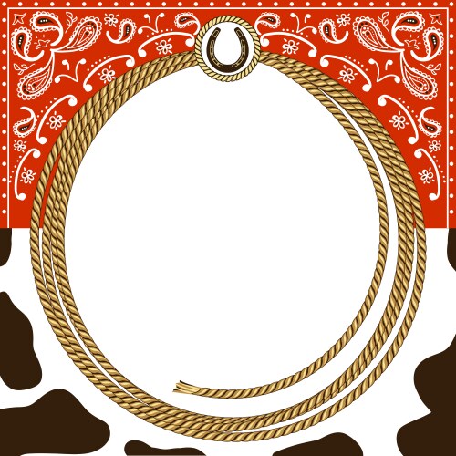 Cowboy rope frame Royalty Free Vector Image - VectorStock