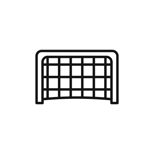 Goal net icon isolated on white background Vector Image