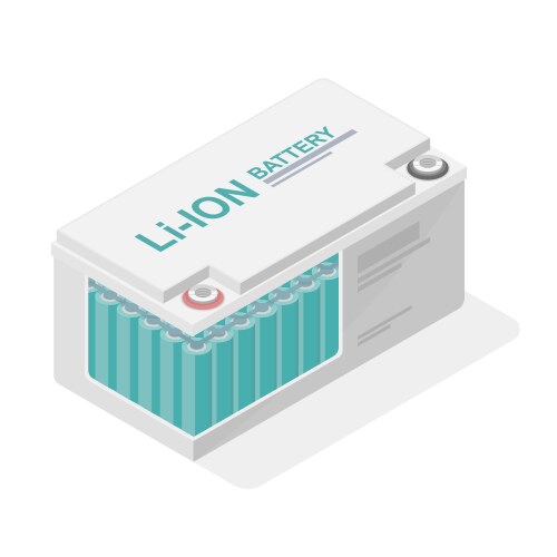 Lithium ion battery set power pack Royalty Free Vector Image