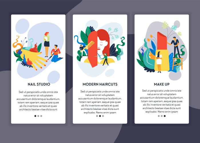 Hair salon hairstyle service landing header Vector Image