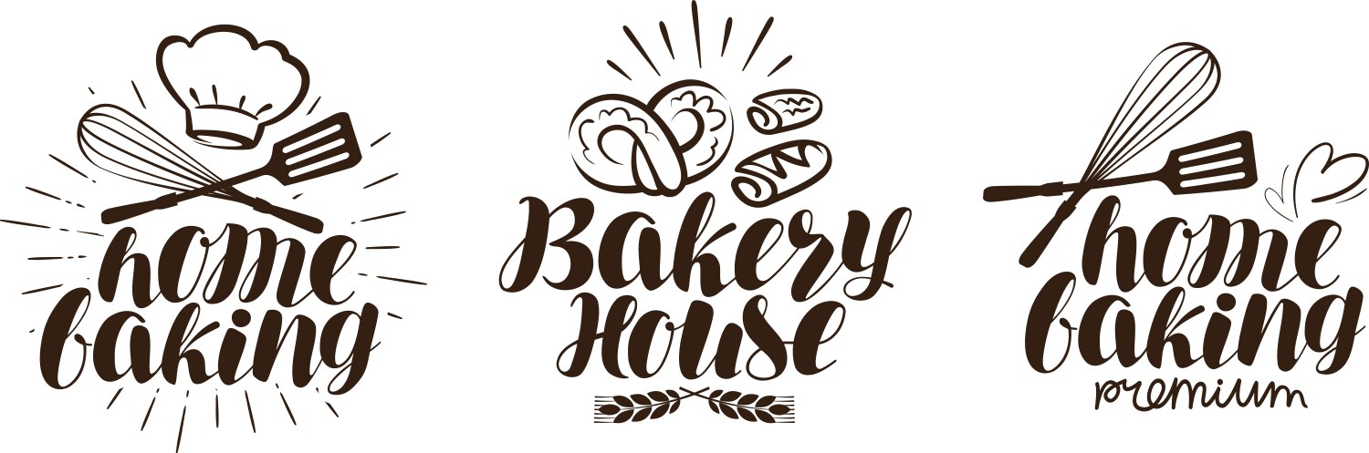 Bakery bakehouse logo or label baker Royalty Free Vector