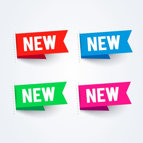 New labels Royalty Free Vector Image - VectorStock