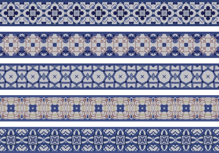 Seamless decorative borders Royalty Free Vector Image