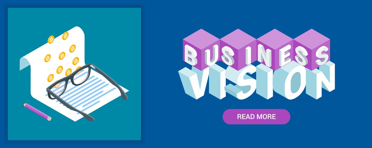 Abstract 2024 vision startup concept banner Vector Image