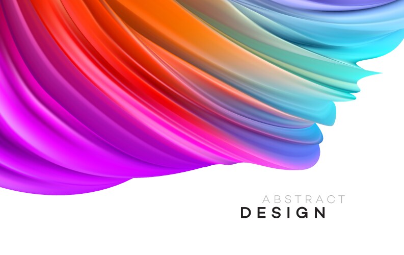 Modern colorful flow poster wave liquid shape Vector Image
