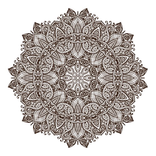 Round lace doily cutout paper pattern Royalty Free Vector