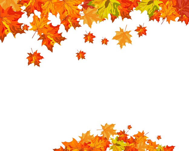 Autumn banner with leaves Royalty Free Vector Image