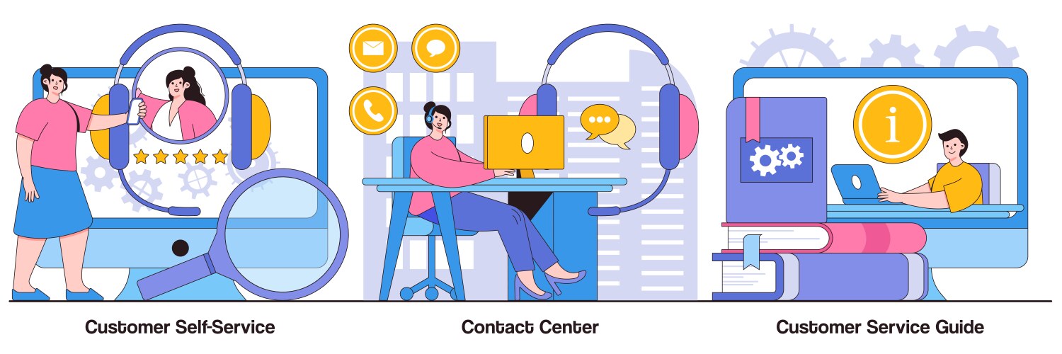 Chatbot app development customer service Vector Image