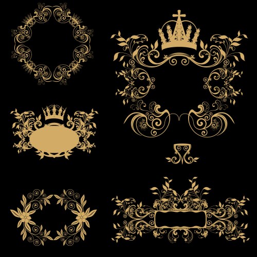 Golden frame Royalty Free Vector Image - VectorStock