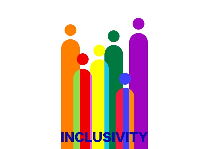 Four diversity and inclusion icons Royalty Free Vector Image