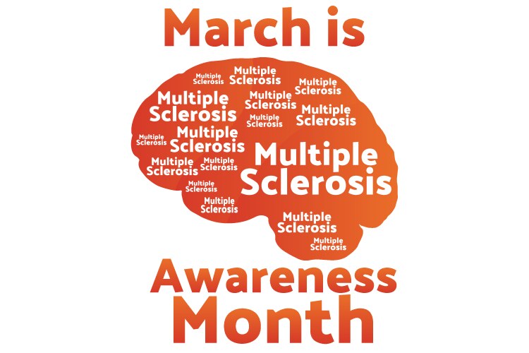 March is multiple sclerosis awareness month Vector Image