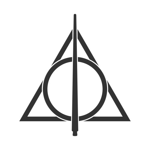 Deathly hallows a symbol from the harry potter Vector Image
