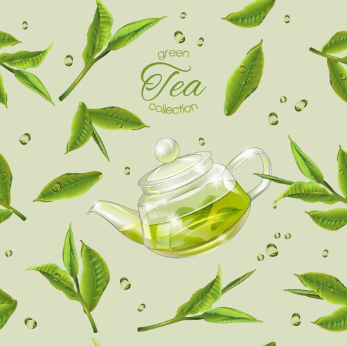 Aromatic tea pattern Royalty Free Vector Image