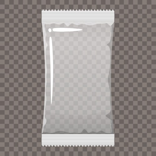 Food empty plastic packaging bag icon set Vector Image