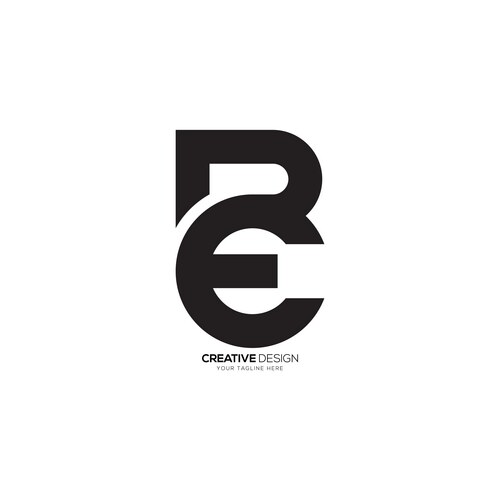 Letter b e logo Vector Images & Graphics for Commercial Use | VectorStock